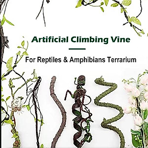 Hermit Crab Climbing Toys, Jungle Vines for Reptiles, Small Animal Terrarium Decor, Bendable, Artificial, for Hermit Crab, Frog, Reptile