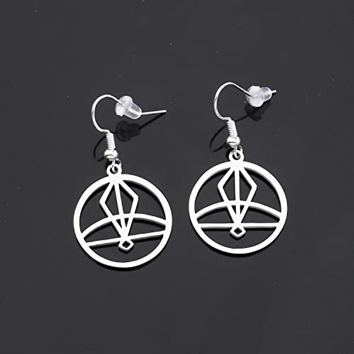 The Owl House Inspired Gift Ice Glyph Charm Earring for Her Owl House Fans Gift (Ice Glyph Earring)