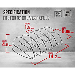 BBQ Rib Racks for Smoking, Classic Joe, BGE Grill Expander Rack ...