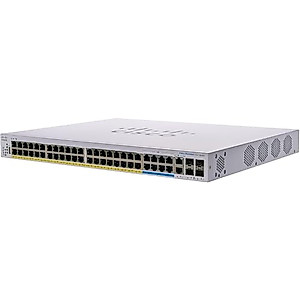 CISCO DESIGNED Business CBS350-48NGP-4X Managed Switch | 8 Port 5GE | 40 Port GE | PoE | 2x10G Combo | 2x10G SFP+ | Limited Lifetime Hardware Warranty (CBS350-48NGP-4X-NA)