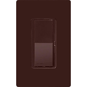 Lutron Diva LED+ Dimmer Switch for Dimmable LED, Halogen and Incandescent Bulbs, 150 Watt, Single-Pole or 3-Way, DVCL-153P-BR, Brown