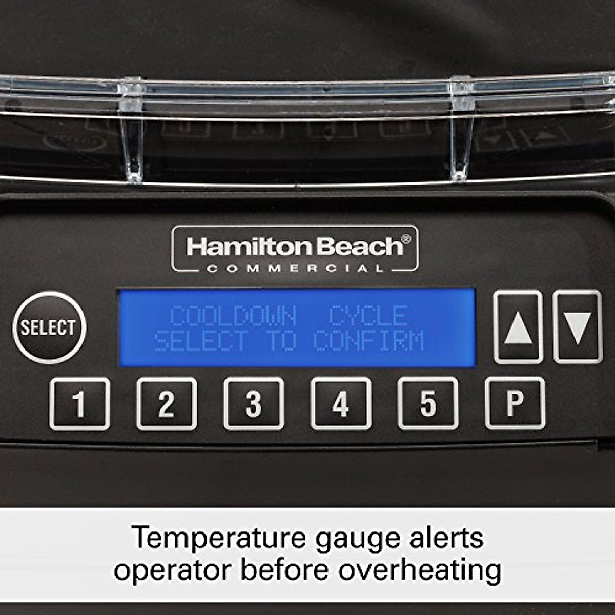 Hamilton Beach Commercial HBH755 The Eclipse Blender, 64 oz./2L, 3 hp, Quiet Blend Technology, 18.5" Height, 8.5" Width, 10.75" Length, Black