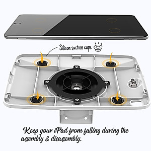 Beelta Tablet Wall Mount Compatible with 10.2 inch iPad 7th 8th 9th Gen Lockable Tiltable Anti Theft Security Adjustable