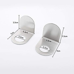 Cabilock 2 pcs Shampoo Holder Wall Mounted Stainless Steel Hand Shelf Shower Caddy Hanger for Bathroom Kitchen