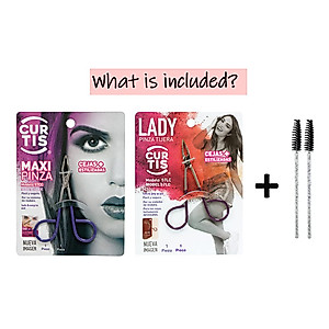 (2 in 1) Less Pain PROFESSIONAL Straight Tip TWEEZERS with Easy Scissor Handle + 2 Eyebrow Brush, GREAT PRECISION TWEEZERS Men/Women; PORTABLE Beauty Tools for Facial Hair, Ingrown Hair, Blackhead