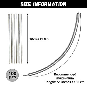 HYKJNBW Metallic Long Balloons for Balloon Animals, Chrome 260 Balloons Art Kit for Twisting, Skinny Modeling Balloons Supplies for Birthday Party Wedding Festival Decorations 100pcs