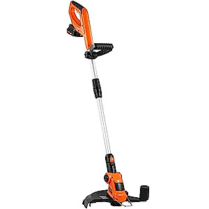 VEVOR Cordless String Trimmer, 12" 20 V Battery Powered Weed Eater with Auto Feed, 3 Spools, Battery and Charger Included, Cordless Weed Wacker for Trimming and Edging, for Lawns, Orchards, Driveways