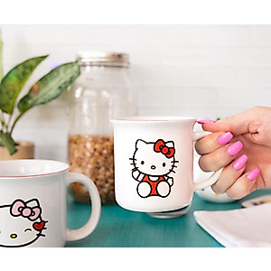 Toynk Hello Kitty 9 and 16 Ounce Ceramic Camper Mug Set of 2