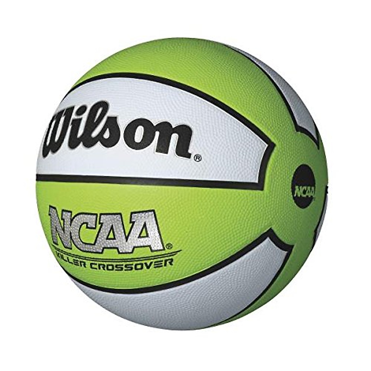 WILSON NCAA Killer Crossover Outdoor Basketball - Size 5 - 27.5", Lime/White