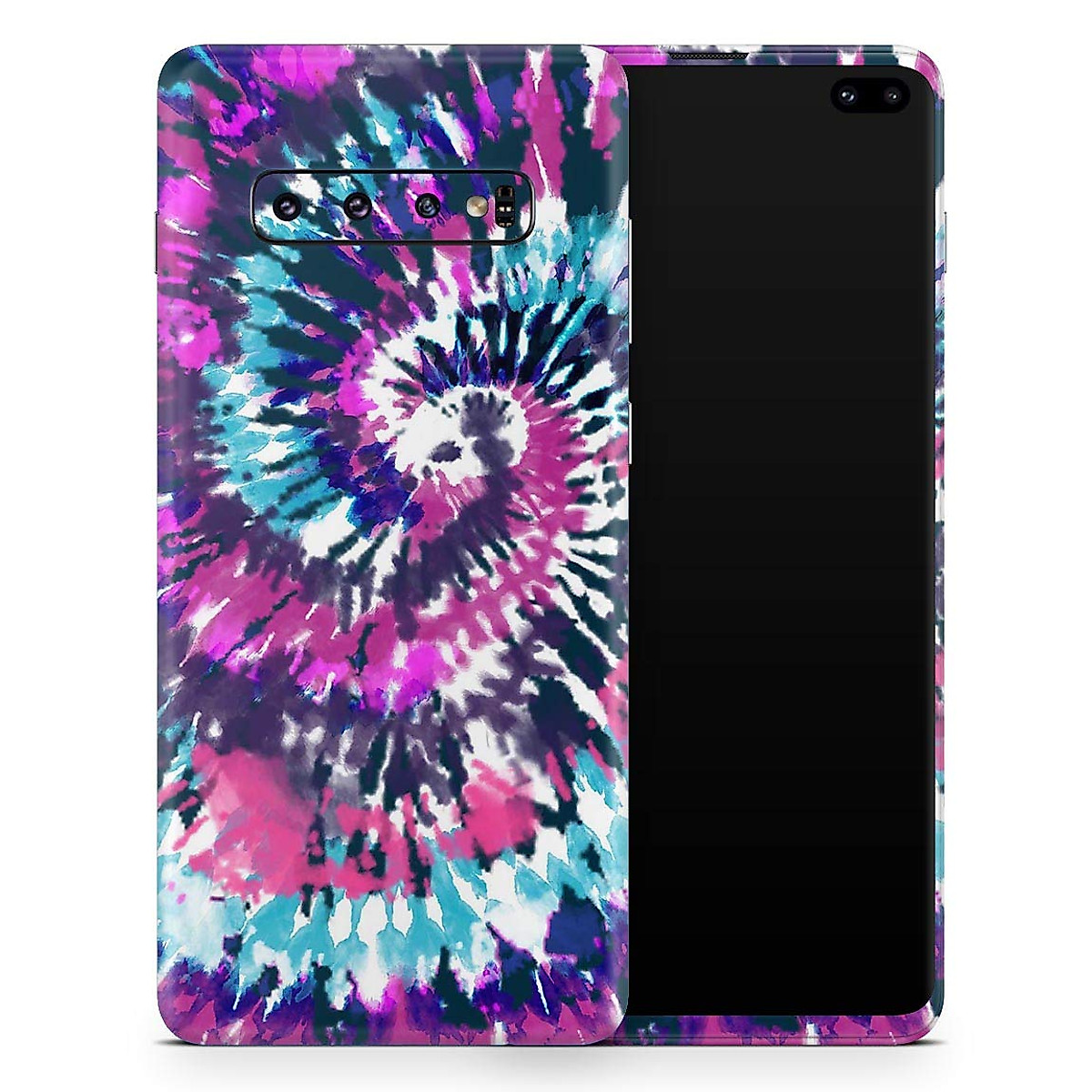 DesignSkinz Spiral Tie Dye V3 Protective Vinyl Decal Wrap Skin Cover Compatible with The Samsung Galaxy S20 (Screen Trim & Back Glass Skin)