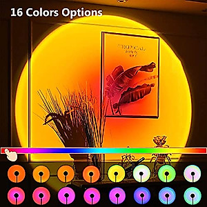 LEBROMI Sunset Lamp Projector Led Lights Floor lamp for Bedroom Night Light RGB Lights Sun Sunlight Sunrise Lamp 10w 360° Rotation Mood Lighting Home/Room Decor Halloween Christmas Gifts for Women