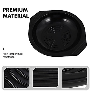 Hemoton Stone Bowl Trivet Bibimbap Bowl Tray Melamine Hot Pot Holder Mats for Korean Dolsot Soup Bowl Heat Resistant Pads Black