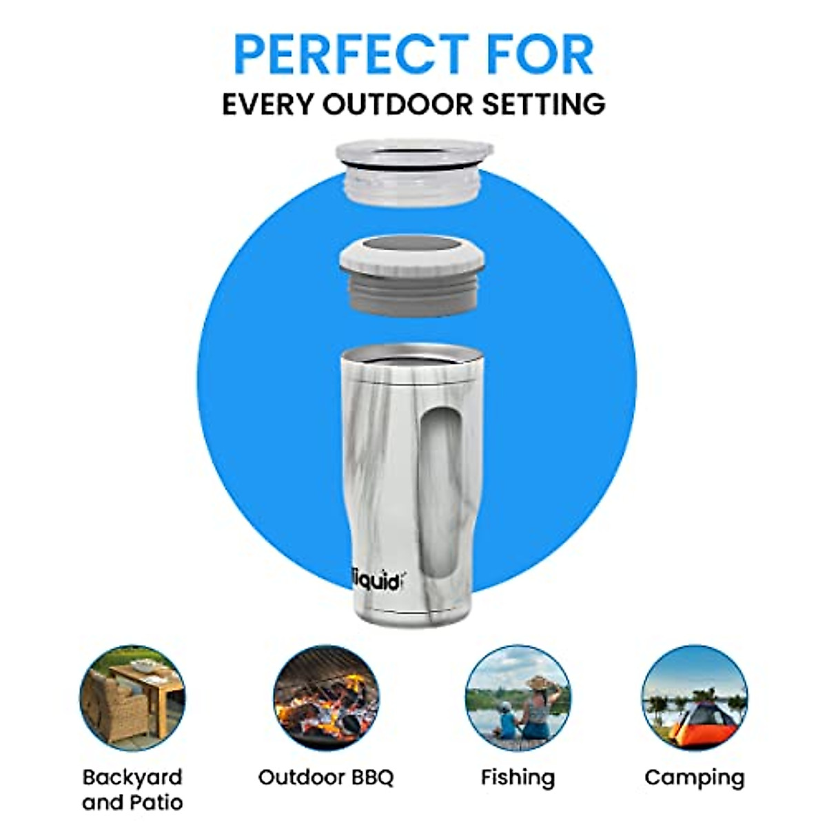 Icy Bev 4 in 1 Can or Bottle Insulator, Koozies to Keep Beer, Soda, Seltzer or More Ice Cold For 12 Hours. Insulated Can Cooler,Works Universally for Glass Bottles and Aluminium Cans,Insulated Tumbler