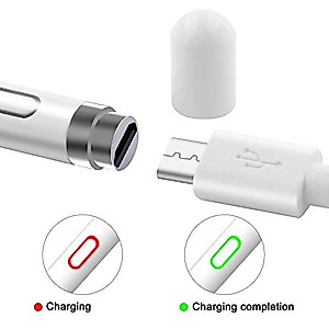 Stylus Pencil Compatible for Apple,Active Stylus Pen for Touch Screens, Rechargeable 1.5mm Fine Point Smart Pencil Compatible for iPhone iPad Android and Most Tablets on Touchscreen Devices (White)