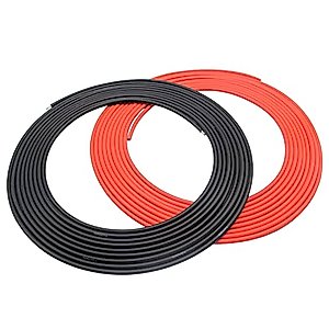 JMELEHW Solar Extension Cable, 25FT 12AWG Tinned Copper PV Wire, UV Resistant Solar Panel Cable for Outdoor RV Automotive Boat (Black + Red Wire)