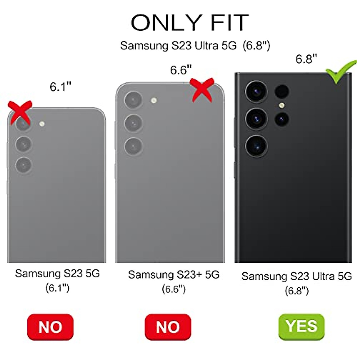 BENTOBEN Compatible with Samsung S23 Ultra Case with 360° Ring Holder, Shockproof Slim Kickstand Magnetic Support Car Mount Women Men Protective Phone Case for Samsung Galaxy S23 Ultra, Black/Gold