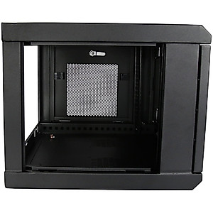 StarTech.com 2-Post 6U Wall Mount Network Cabinet w/ 1U Shelf, 19" Wall-Mounted Server Rack for IT / Data Computer Equipment