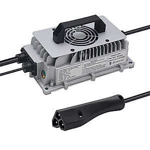 Replacement Golf Cart Battery Charger 48V 15A for 48 Volt Ez-Go EZgo RXV/TXT with RXV Plug 3 Prong Connector