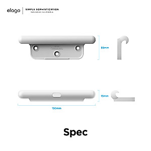 elago Home Hub Mount [White] - [iPad Wall Mount][Homekit Mount][Easy Installation][Scratch-Free][Cable Management Included] - for Mini, Air, Pro