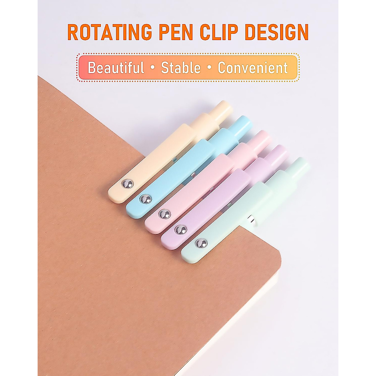 FIOVER Gel Pens, 5pcs Black Ink Medium Point 0.7mm Smooth Writing Pens with Comfort Grip, Aesthetic Ballpoint for Journaling School Office Supplies, Gifts for Women Men