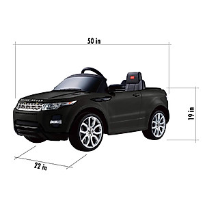 Americas Toys Compatible with Rastar Range Rover 12V Battery Powered Ride On Car with Remote Control - Kids Electric Car Includes Plastic Wheels, Headlight Function, MP3 Music and Horn Black
