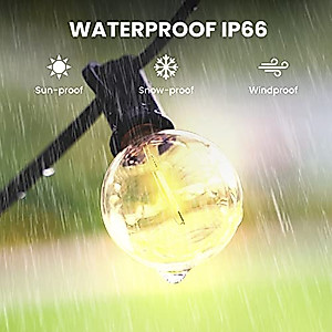 Patio Lights 49ft , G40 Outdoor Lights Patio, String Lights For Outside, Outdoor String Lights, Outside Lights, Led Lights, fairy lights, Patio Lights Led, Waterproof Party Lights, Shatterproof Bulb