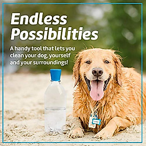 IMPRESA [2 Pack] Bottle Attachment for Outdoor Water Sprayer Accessory for Dogs, Hiking, Beach, and Camping, Removes Sand, Dirt, and Mud – Fits Most Plastic Water or Soda Bottles from 16oz to 2 liters