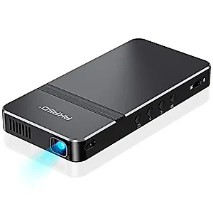 AKASO Mini Projector, Pocket-Sized DLP Portable Projector, 1080P Cookie Projector, Support HDMI WiFi Built-in Rechargeable Battery Stereo Speakers and Remote Control Movie Projector