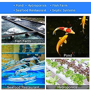 AquaMiracle Linear Air Pump AP40 for Pond Aeration, Septic Air Pump, Hydroponic Air Pump, Pond Air Pump, 635GPH 0.028MPa, for Pond, Waste Treatment, Aquarium, Fish Farm, Seafood Restaurant