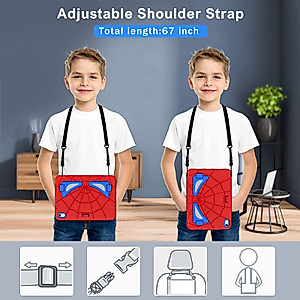 Case for iPad 10th Generation Case iPad 10.9 Case 2022 New iPad 10th Gen Case for Kids 10.9 Inch Shockproof Protective Cover with Pencil Holder & Shoulder Strap & Kickstand for Kids Children -Red Blue