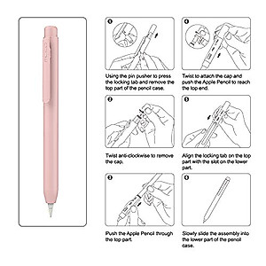 MoKo Holder Case for i-Pencil, Retractable Tip Cap for New iPad 10.2 2019/iPad Air (3rd Generation) 10.5" 2019/iPad Mini (5th Generation) 7.9" 2019 i-Pencil（Only for i-Pencil 1st - Pink