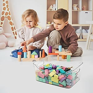 Tiawudi 6 Pack Plastic Storage Bins, X-Large Pantry Organizer, Clear Storage Containers and Organizer Bins, Multi-Use Bins for Home, Kitchen and Cabinet