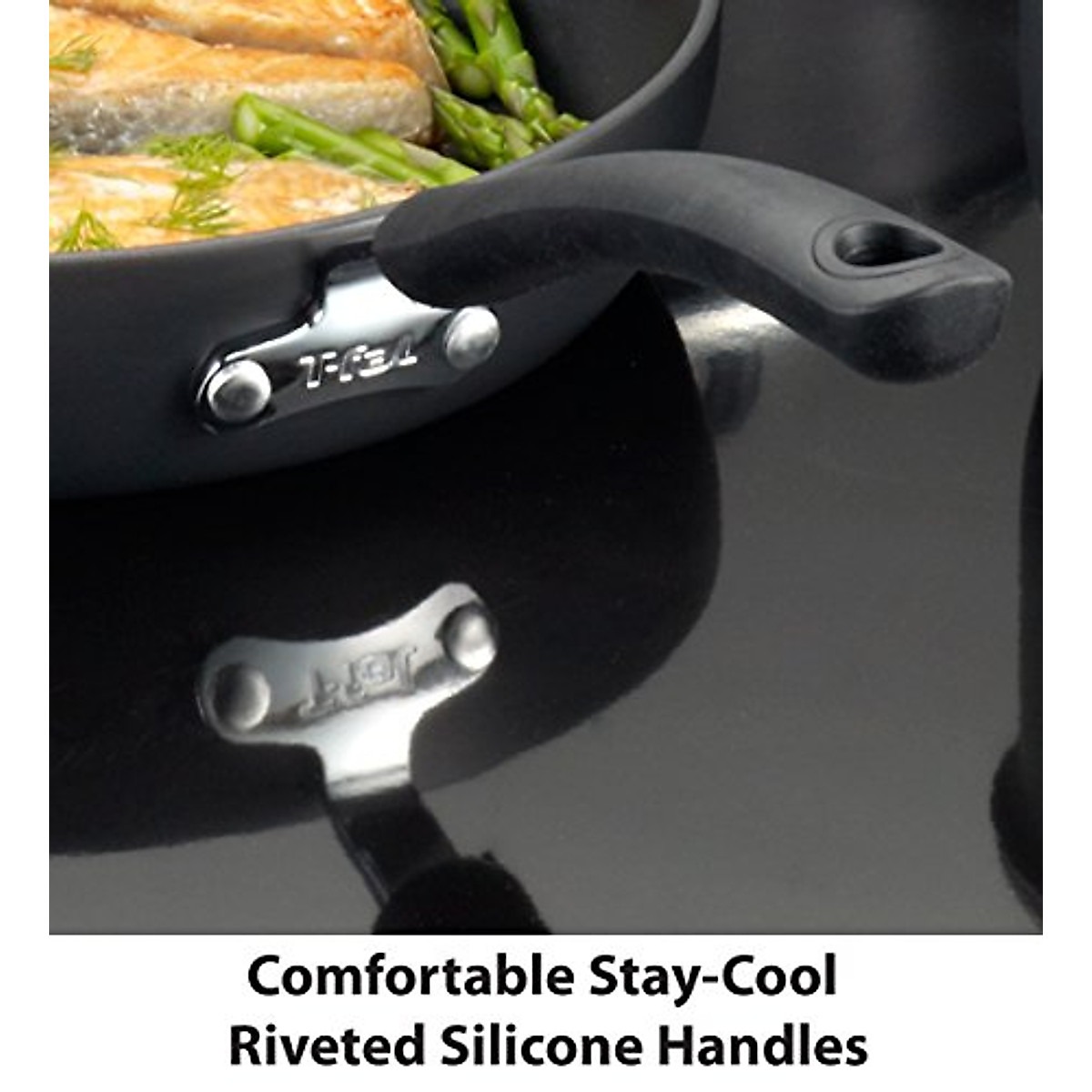 T-fal E76505 Ultimate Hard Anodized Scratch Resistant Titanium Nonstick Thermo-Spot Heat Indicator Anti-Warp Base Dishwasher Safe Oven Safe PFOA Free Saute / Fry Pan Cookware, 10-Inch, Black