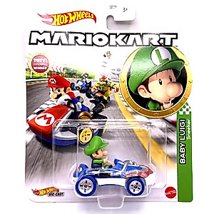 DieCast Hot Wheels Mario Kart Baby Luigi (Sneeker)