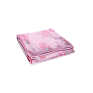Hello Kitty Strawberry Milk Throw Blanket - Measures 46 x 60 inches, Kids Bedding Features Kitty White - Fade Resistant Super Soft Fleece (Official Hello Kitty Product)