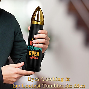 Gifts For Grandpa, Birthday Gifts For Grandfather, Grandpas Bullet Insulated Tumbler 17 Oz, Best Present For Grandpa, Grandfather Coffee Cup