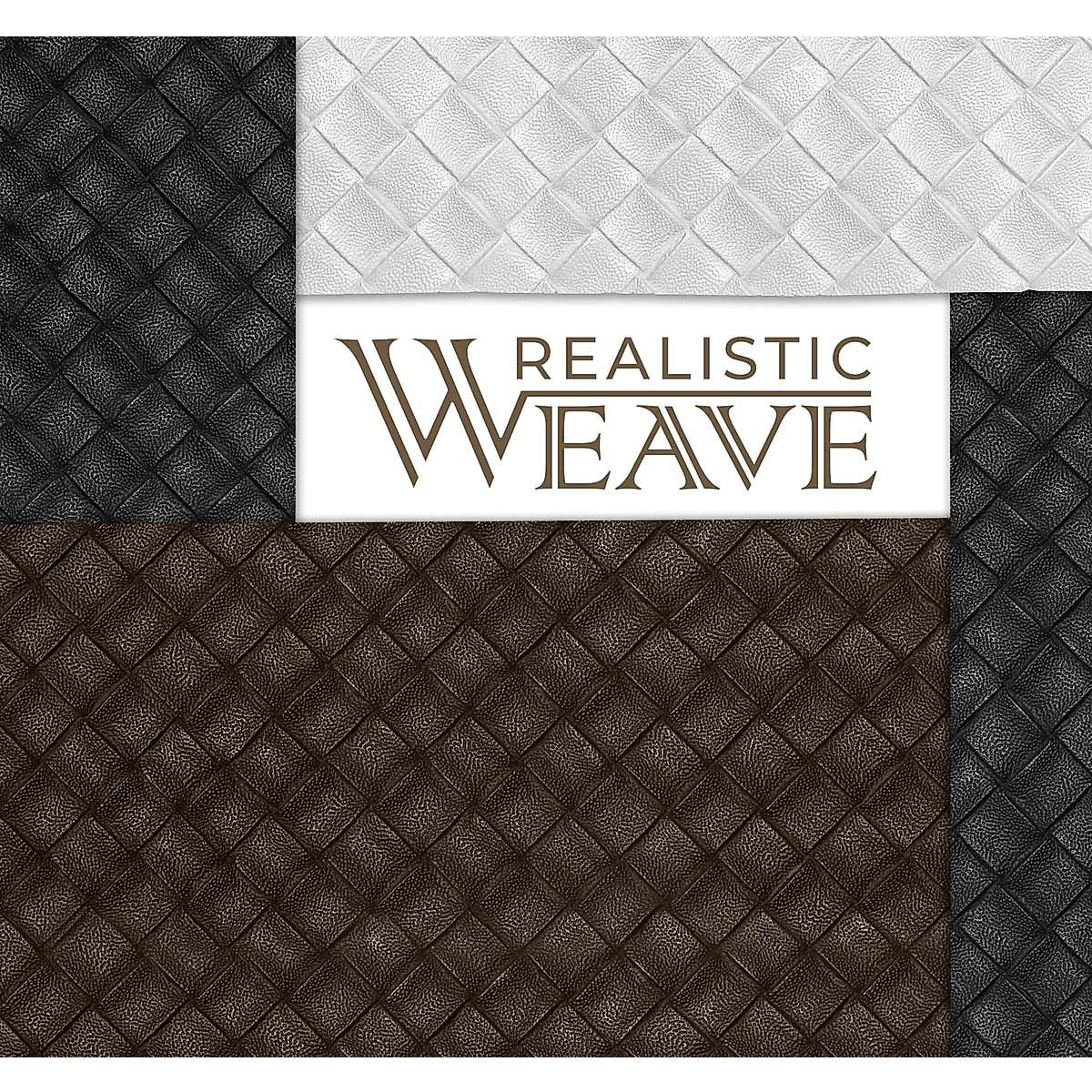 VViViD Artifical Marine Leather Embossed Lattice Weave Vinyl (White, 5ft x 54”)