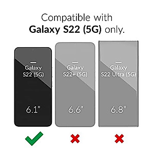 Crave Slim Guard for Galaxy S22 Case, Shockproof Case for Samsung Galaxy S22, S22 5G (6.1 inch) - Black