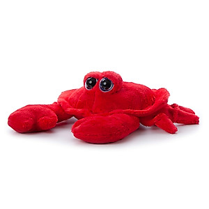 The Petting Zoo Crab Stuffed Animal, Gifts for Kids, Bright Eye Ocean Animals, Red Crab Plush Toy 9 inches