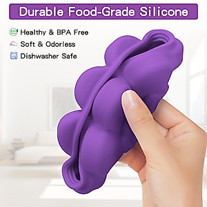 for Stanley Cup Accessories on Tumbler Lid - Silicone Dust-proof Flower Lid Cover for Stanley 40 oz Tumbler with Handle - Anti-Scratch Protector Glove for Stanley Topper 40 oz - Purple