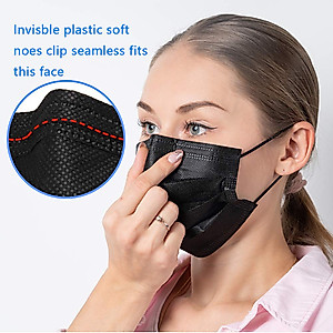 EAILGORL, Disposable 3 Layer Face Masks with Elastic Ear Band, Gray