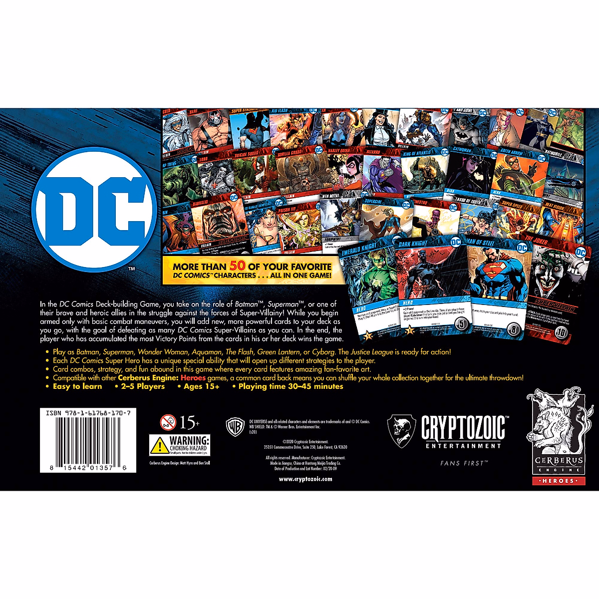 DC Deck-Building Game - Play as Members of DC's Justice League - Unique Abilities for Each Super Hero - Standalone, Compatible with Full DC Deck-Building Game Series