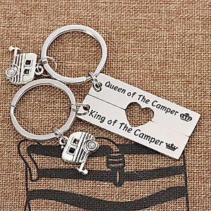 Kivosliviz Rv Camper Gifts Keychain for Men Women Cute Camping Stuff Best Rv Themed Camping Lovers Jewelry Camper Keyring Rv Keychain Camper Keychain