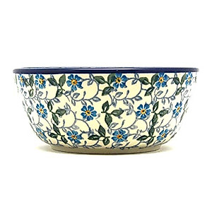 Polish Pottery Bowl - Ice Cream/Dessert - Forget-Me-Knot