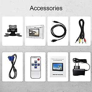 OSCY 7 inch Portable Small HDMI Monitor HD VGA Monitor,Small LCD HDMI Monitor Mini Screen 1024x600,for Mac Mini/Mini/TV/Raspberry PI/Camera/Gaming,with Speakers Earphone Jack