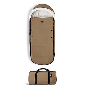 Babyzen YOYO Footmuff, Toffee - Sherpa Lining & Fleece Hood with Drawstring to Keep Baby Warm - Includes Carrying Bag - Machine Washable