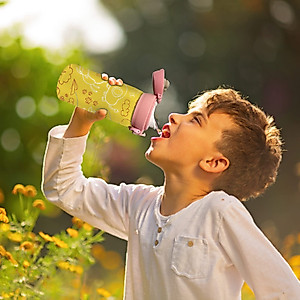 AiHeart Kids Sublimation Water Bottle,10oz Blank Stainless Steel Kid Thermo Mug,Double Wall Vacuum Insulated Sport Water Bottle,With Shrink wrap films and Lid,For School Travel(Light Pink)