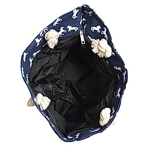 Premium Large Stallion Horse Animal Print Canvas Tote Shoulder Bag Handbag