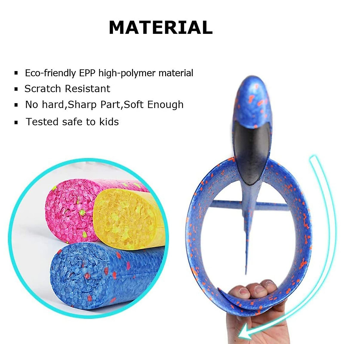 Airplane Toys Foam Aeroplane Activities Glider Planes Launcher Flying Led Light Catapult Games Kit Outdoor for Boys Girls Kids 3 4 5 6 7 8 Year Olds age 4-10 Presents Birthday 3 Pack