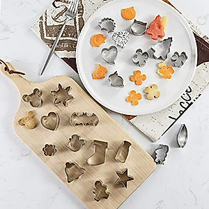 Beyond 280 Daily Use and Christmas Cookie Biscuit Cutters Set, Cute Mini Stainless Steel Shapes for Baking and Party (4.7in Ball_20pcs-mini)